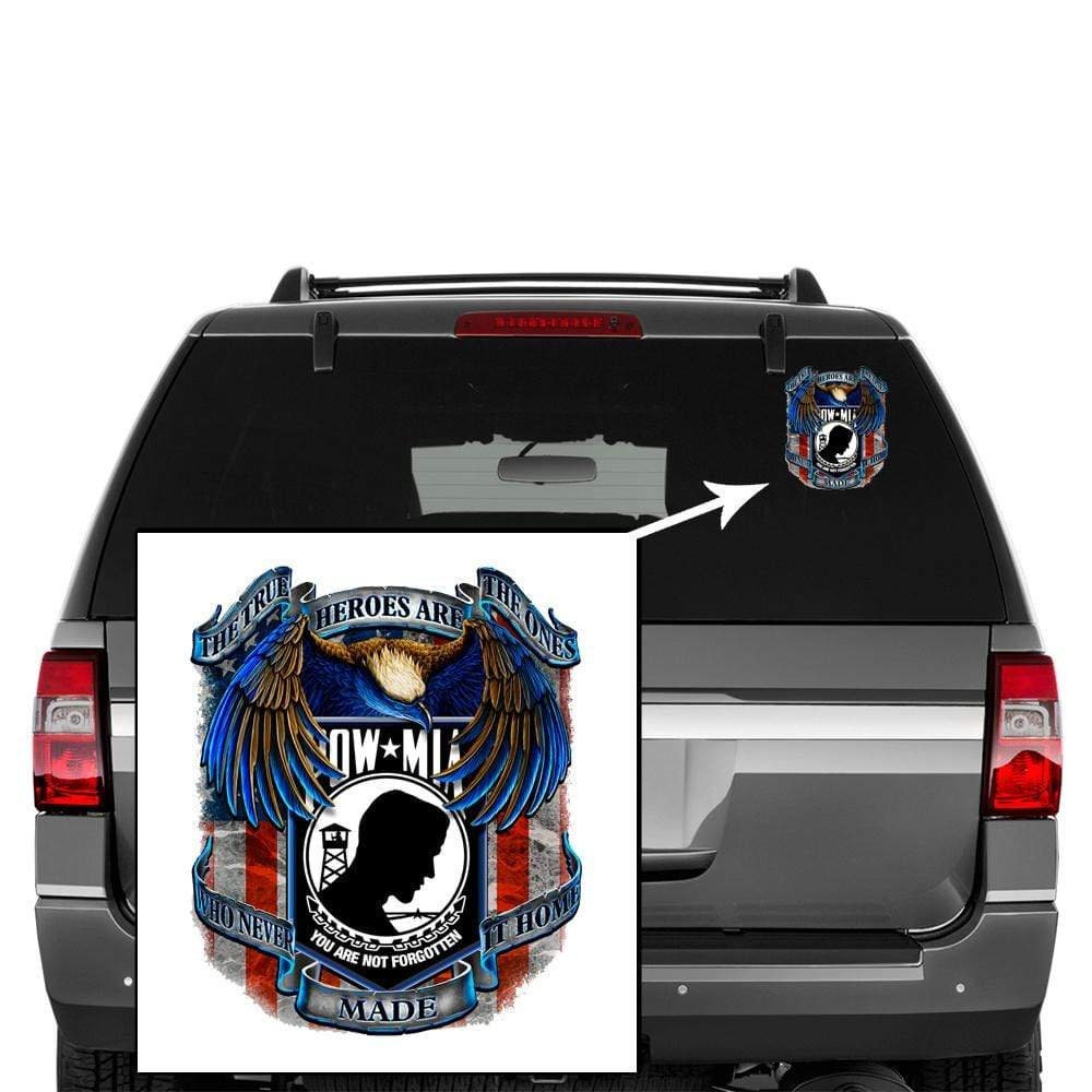 Military POW Reflective Decal, Patriotic Vinyl Sticker (weatherproof ...
