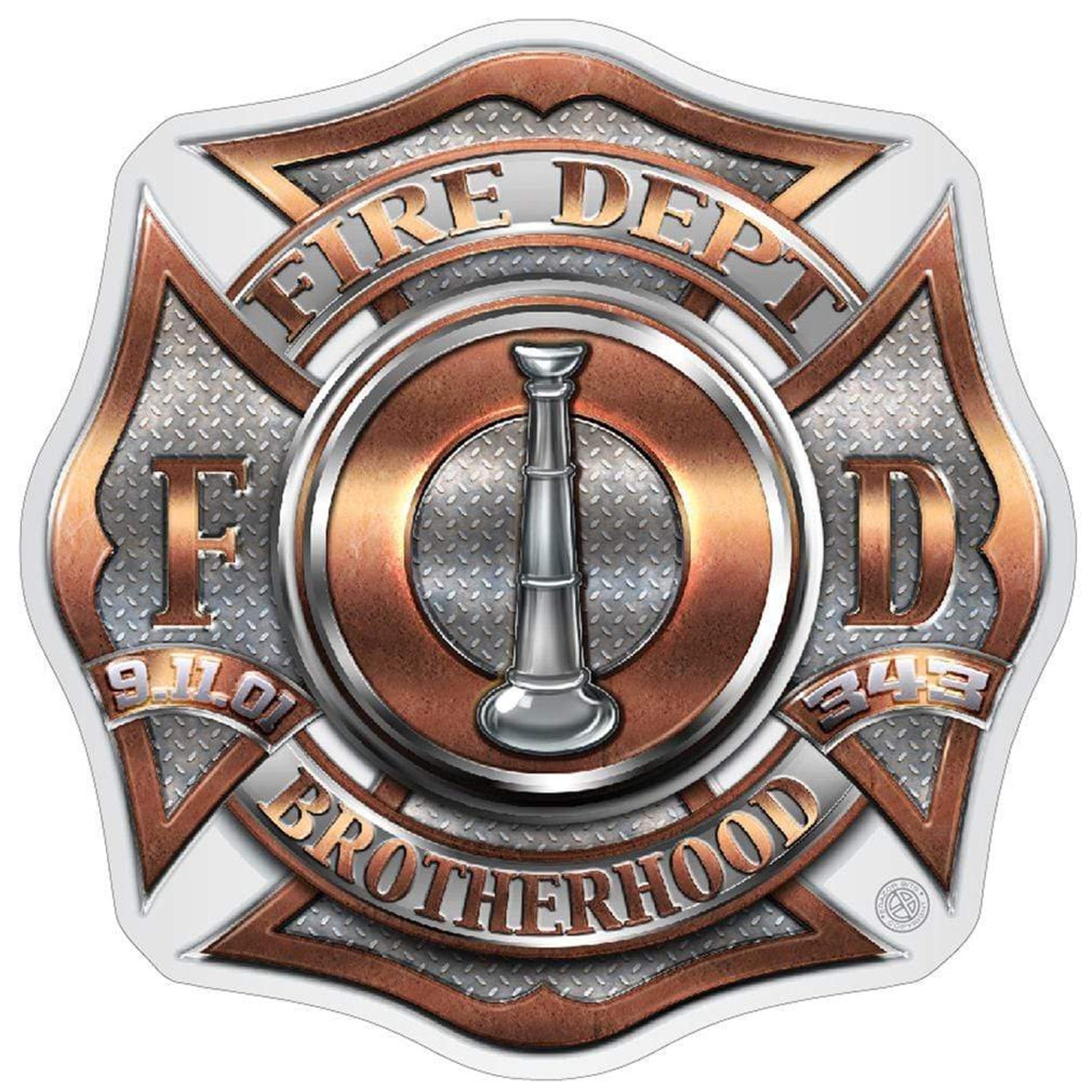 Fire Department 1 Bugle Ranking Premium Reflective Decal - Etsy