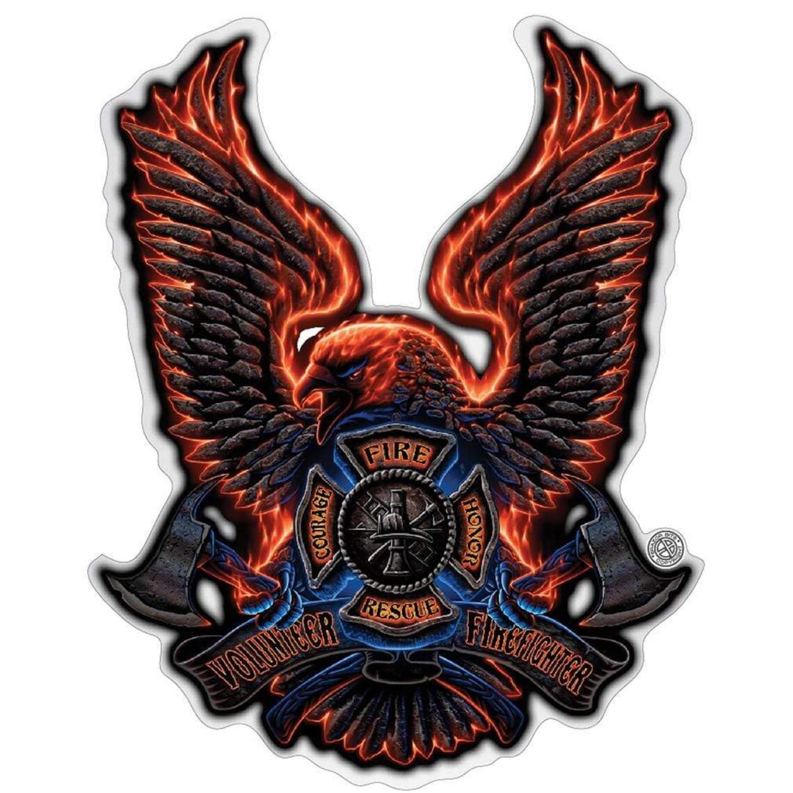 Volunteer Fire Eagle Premium Reflective Decal | Etsy