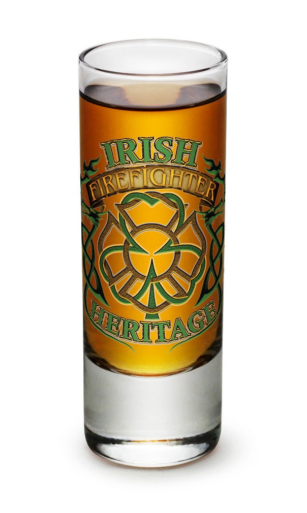Firefighter IRISH Heritage 2oz Shooter Shot Glass Glass Set - Etsy