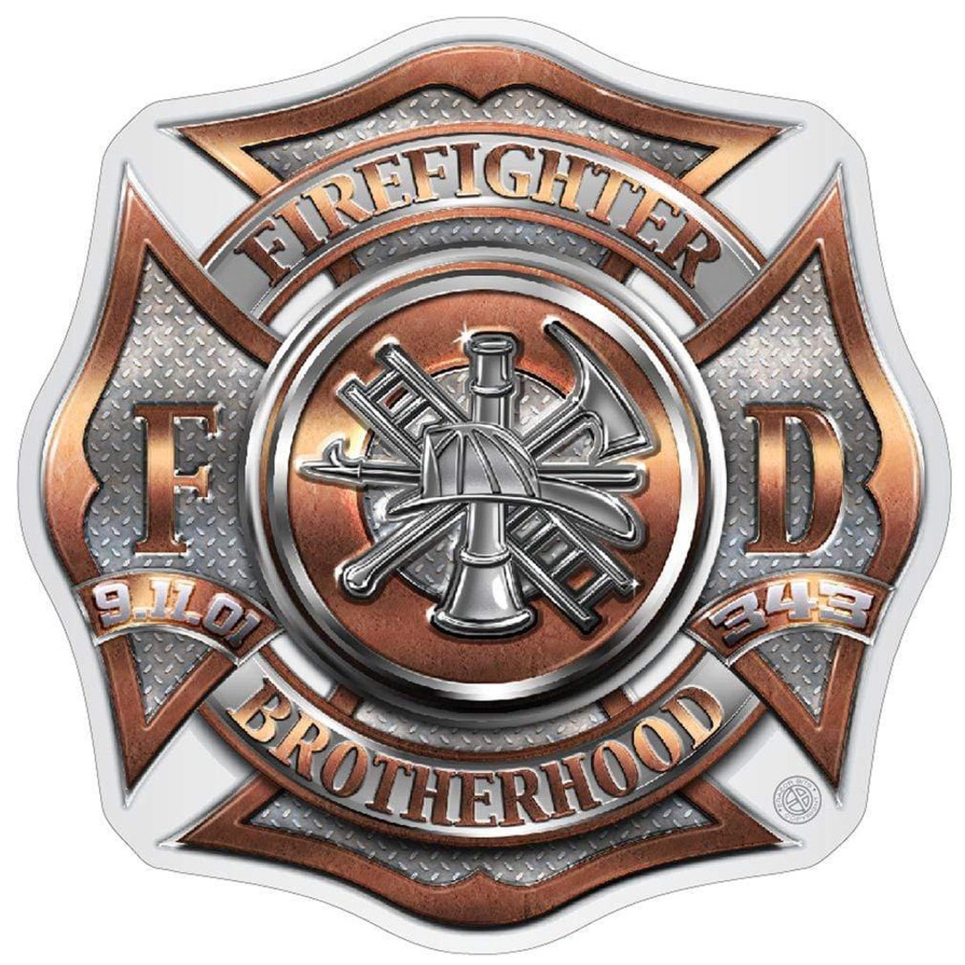 FIRE DEPT Polished Brass Diamond Plate Premium Reflective Decal - Etsy