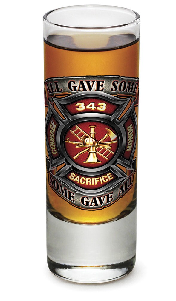 Fire Honor Courage Sacrifice 343 Badge Firefighter 2oz Shooter - Etsy
