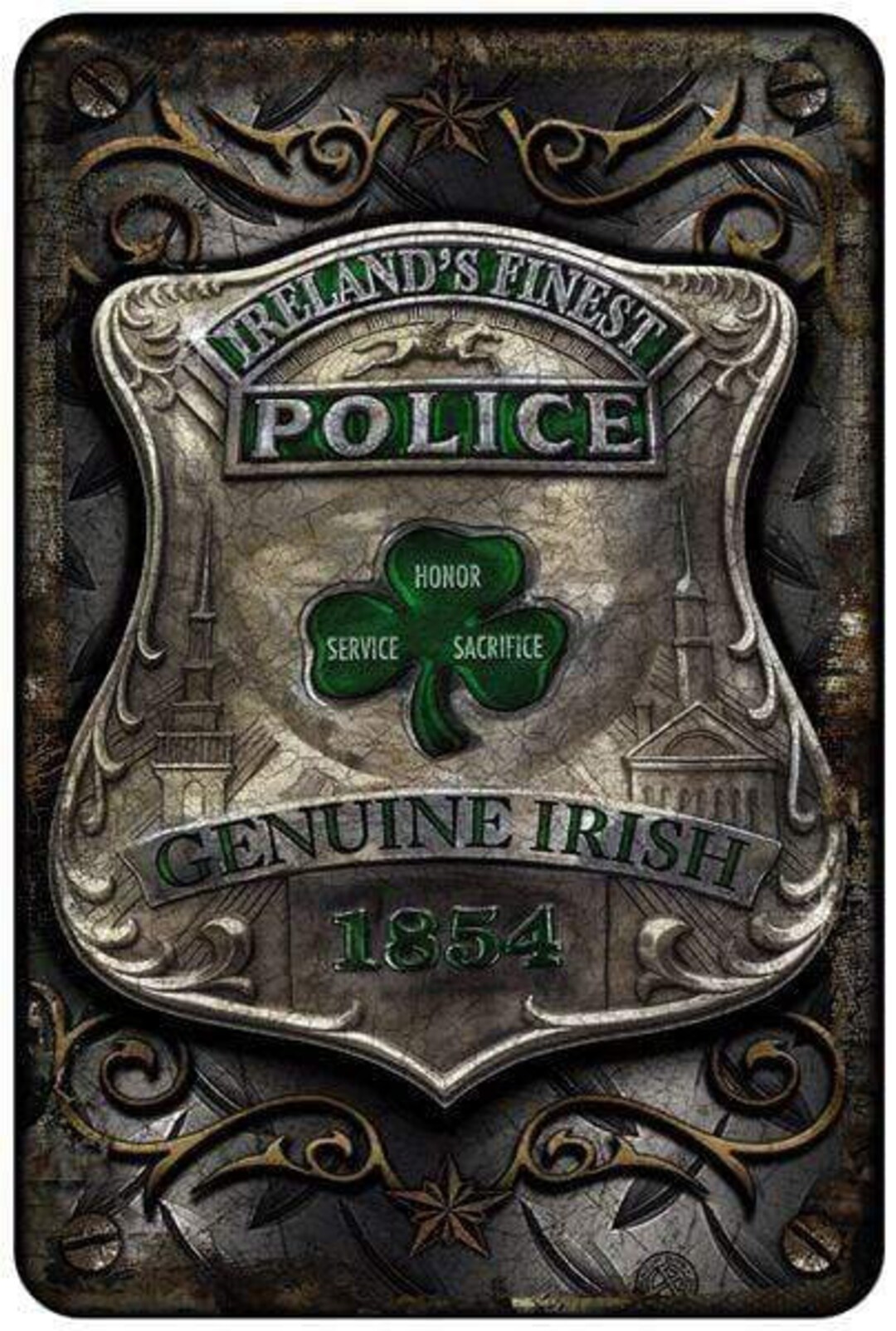 Ireland's Finest Police 1854 Law Enforcement Aluminium Sign Decor - Etsy