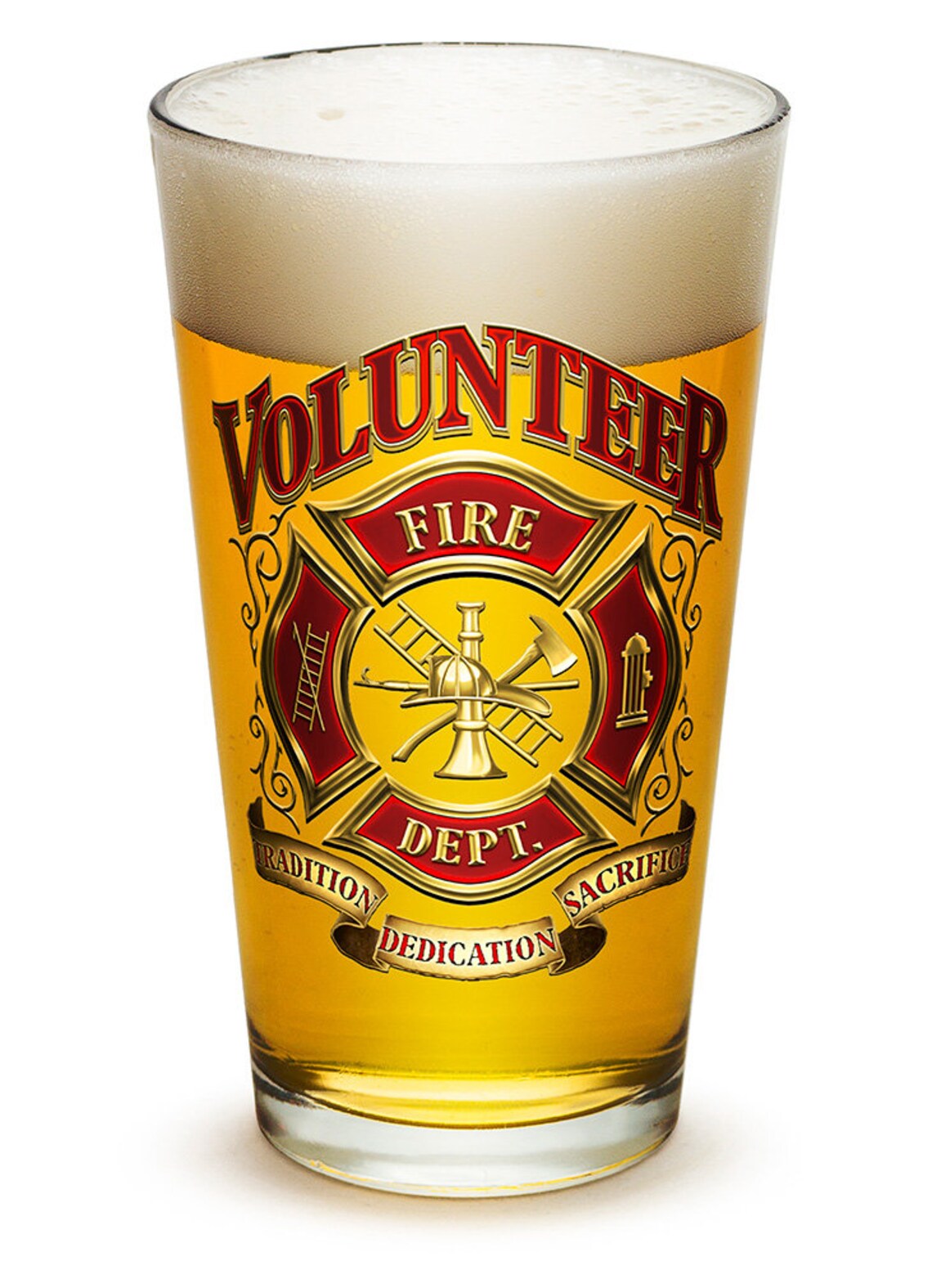 Volunteer Firefighter 16oz Pint Glass Glass Set | Etsy