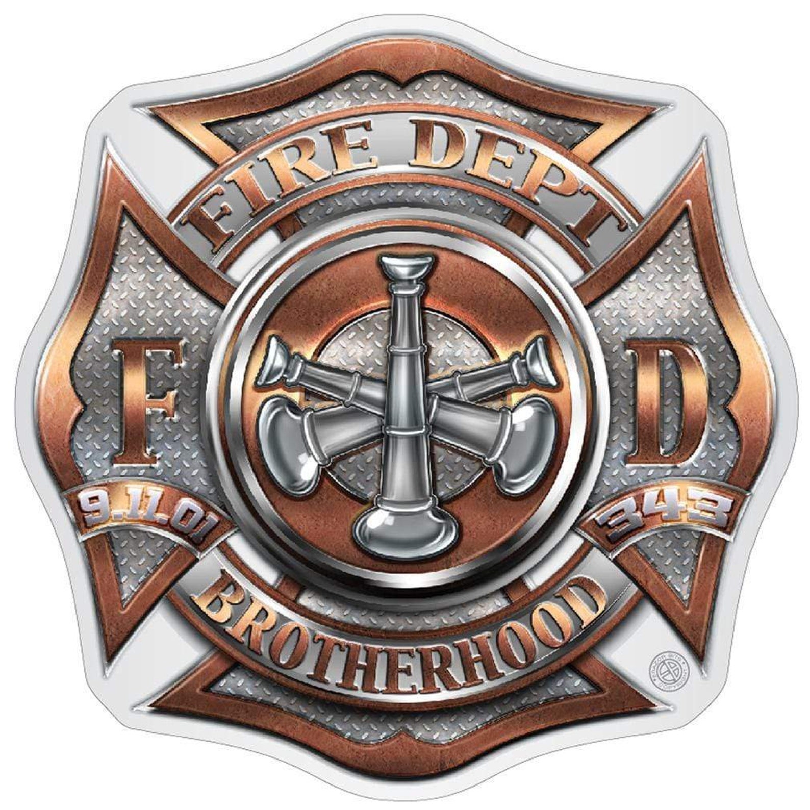 Fire Department 3 Bugle Ranking Premium Reflective Decal - Etsy