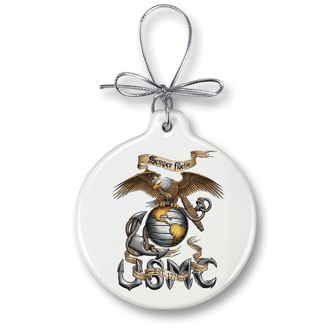 USMC Marine Corps Eagle Christmas Tree Ornaments - Etsy