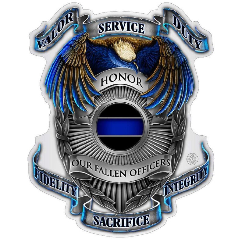 Honor Our Fallen Officers Premium Reflective Decal - Etsy