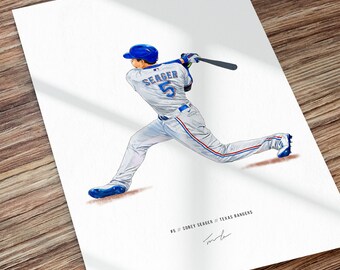 Corey Seager Art - Etsy