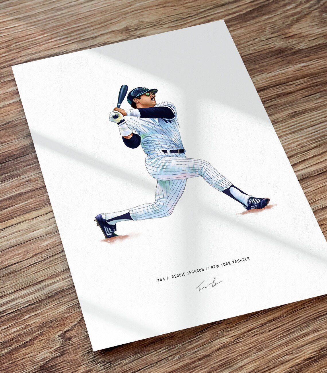 Reggie Jackson Homerun New York Yankees Baseball Print Poster | Etsy