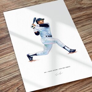Reggie Jackson Homerun New York Yankees Baseball Print Poster - Etsy