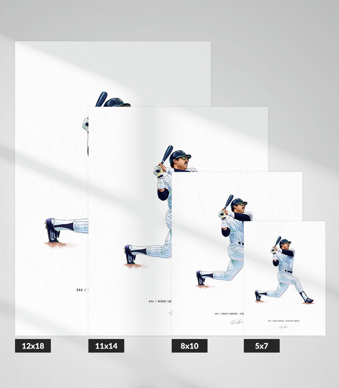 Reggie Jackson Homerun New York Yankees Baseball Print Poster | Etsy