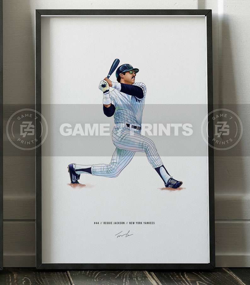 Reggie Jackson Homerun New York Yankees Baseball Print Poster - Etsy
