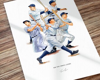 Baseball Legends Art - Etsy