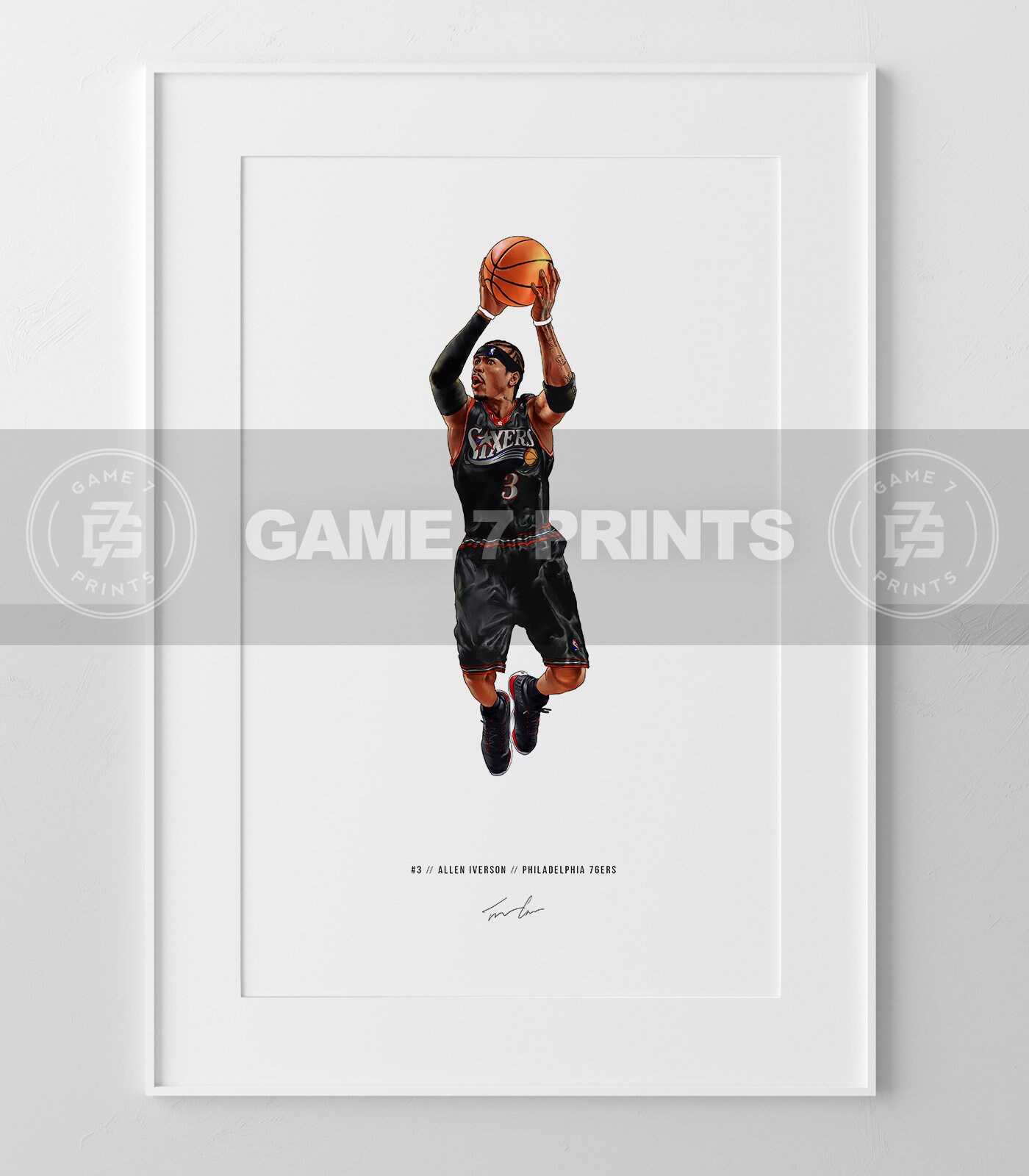 Allen Iverson Basketball Poster sold by J Metaglass | SKU 41796566 ...