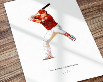 Mike Trout Poster | Etsy