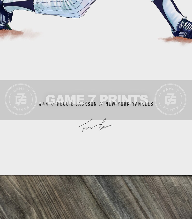 Reggie Jackson Homerun New York Yankees Baseball Print Poster | Etsy