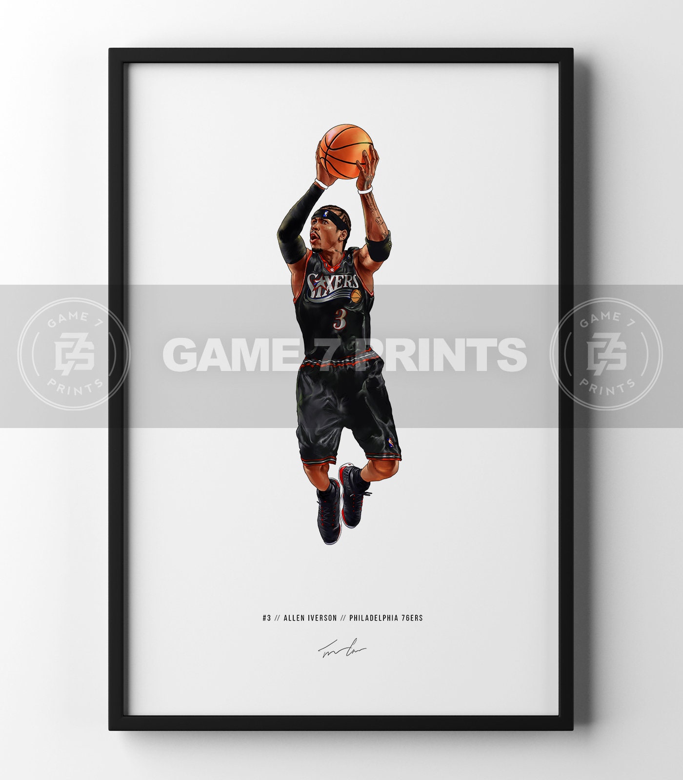 Allen Iverson Basketball Poster sold by J Metaglass | SKU 41796566 ...