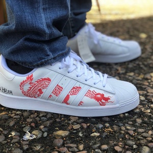 Custom Painted Adidas Superstar - Etsy
