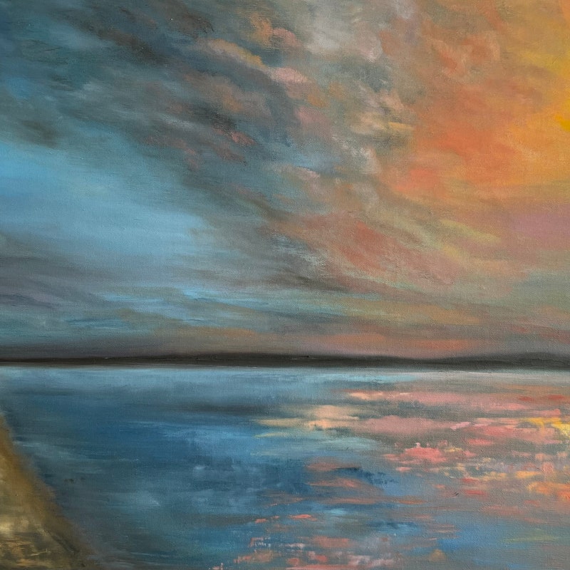 Sunset Oil Painting - Etsy