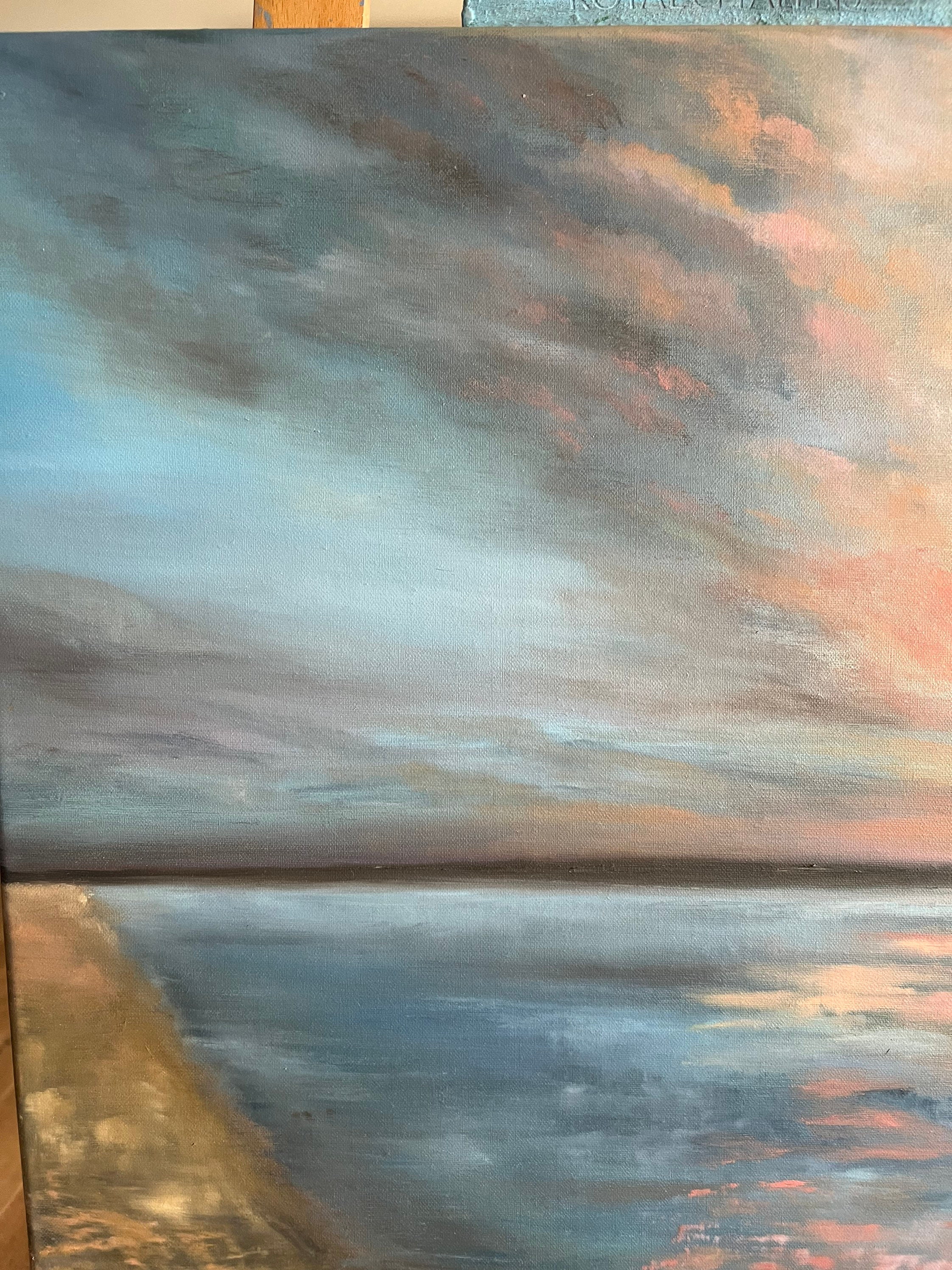 Original Oil Painting. Stunning Sunset Over the Water. FREE SHIPPING - Etsy