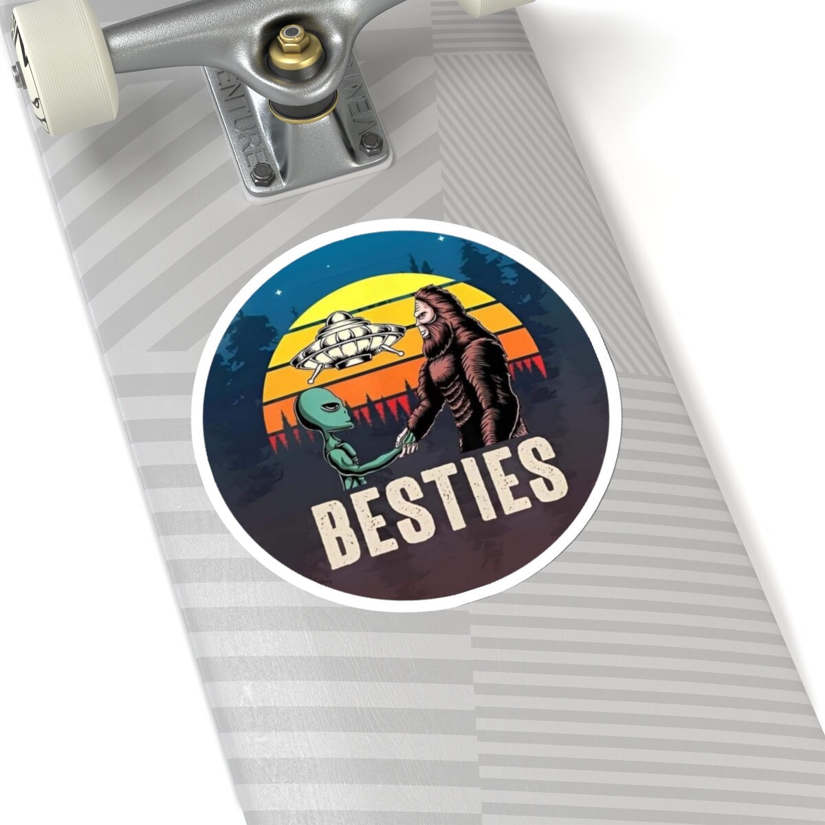 Alien, Bigfoot Besties Sticker - Etsy