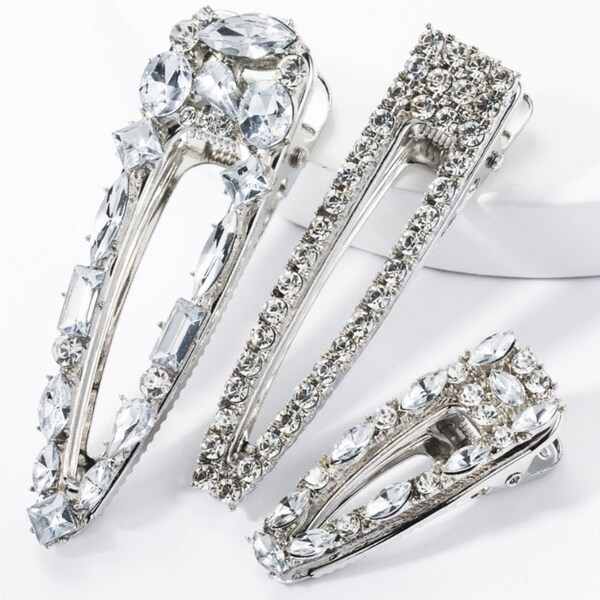 Diamond Hair Clip - Etsy
