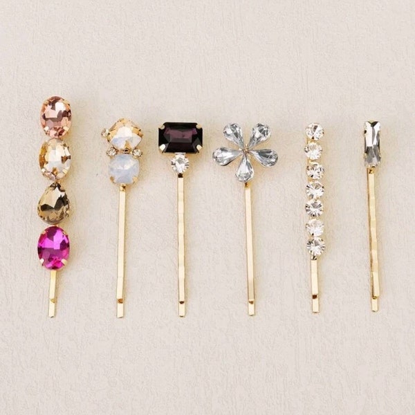 Crystal Bobby Pins - Etsy