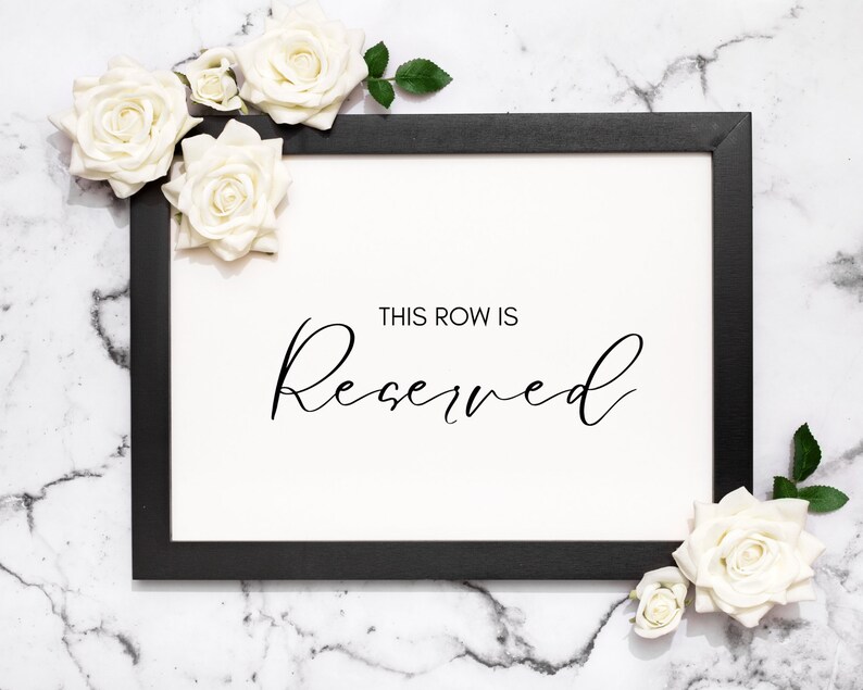 BUNDLE | Reserved Signage for Weddings (digital File Only) - Etsy