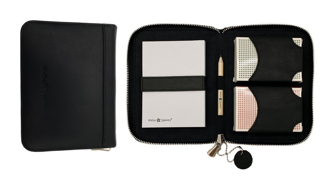 MELIA Outlet Deluxe Playing Card Set – Handcrafted Leather Card Case ...