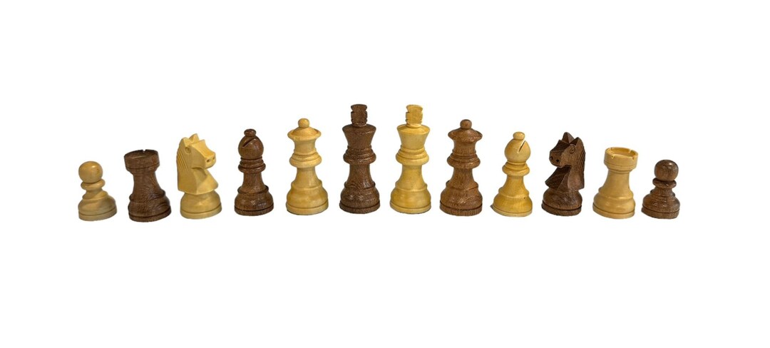 Melia Games Wooden Chess Pieces 63 X 25 Mm King Height 31 X 20 Mm Pawn ...