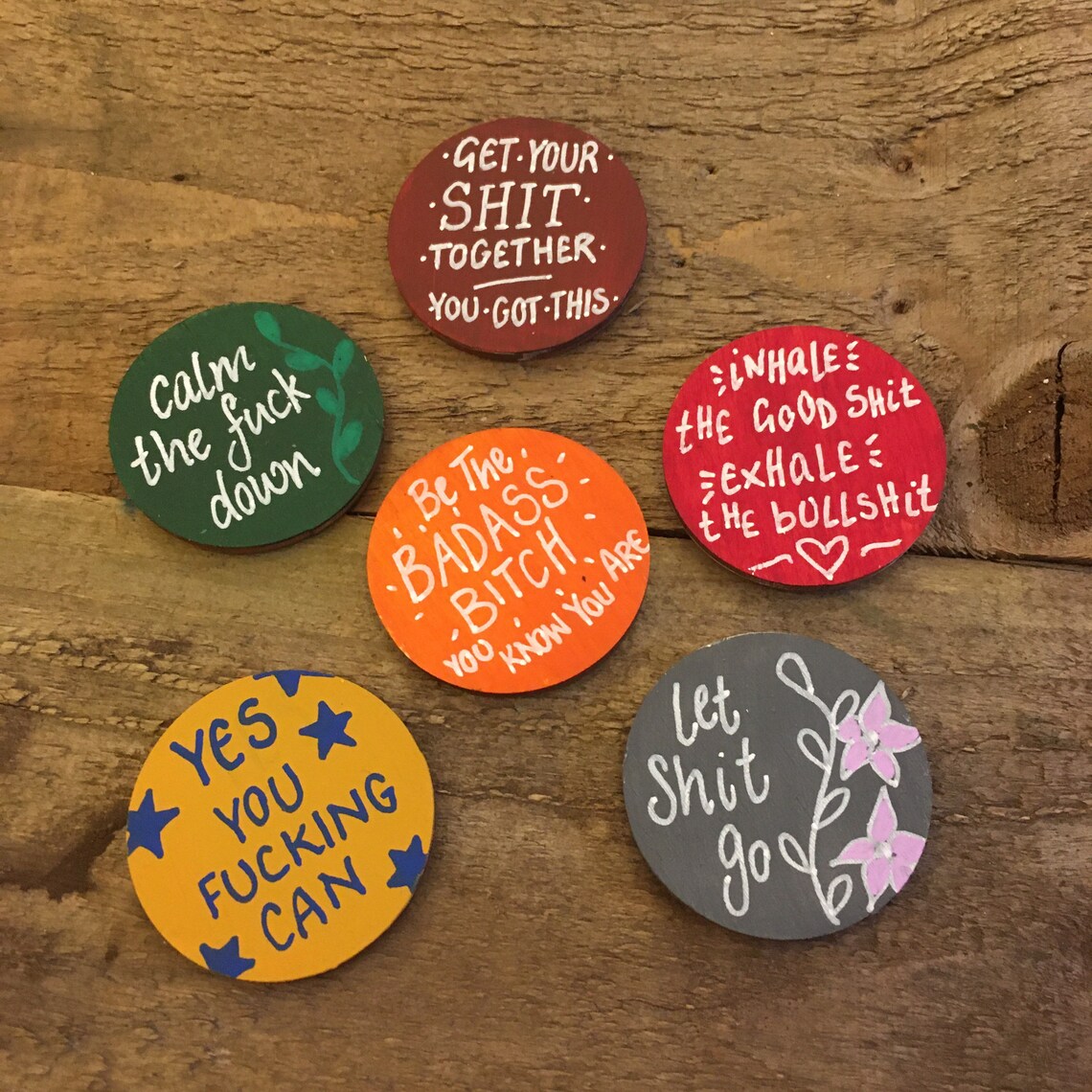 Positively Rude Magnets Set of 6 Fridge Magnets Funny Rude - Etsy UK