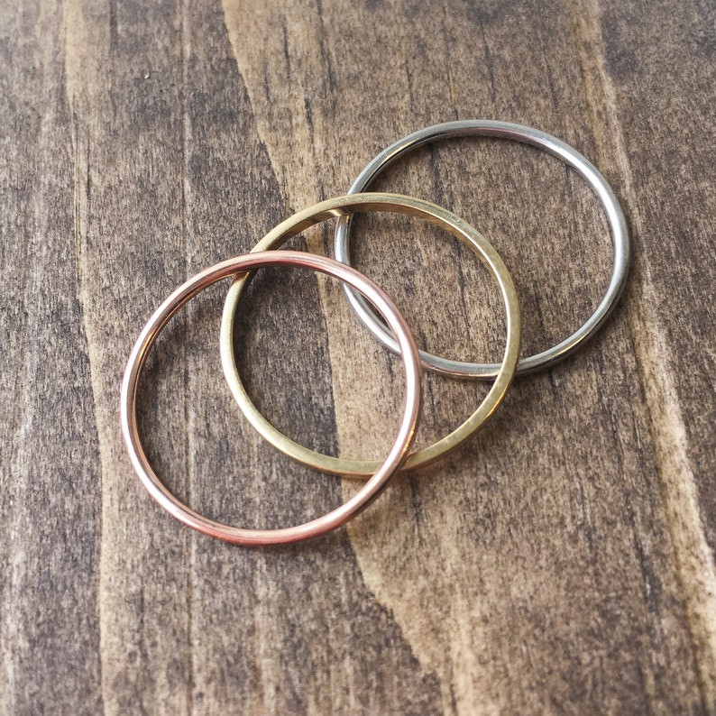 Thin Bands, Thin Ring, 14K Gold Thin Rings, Stackable Rings, Skinny Bands, Thin Solid Gold Ring ...