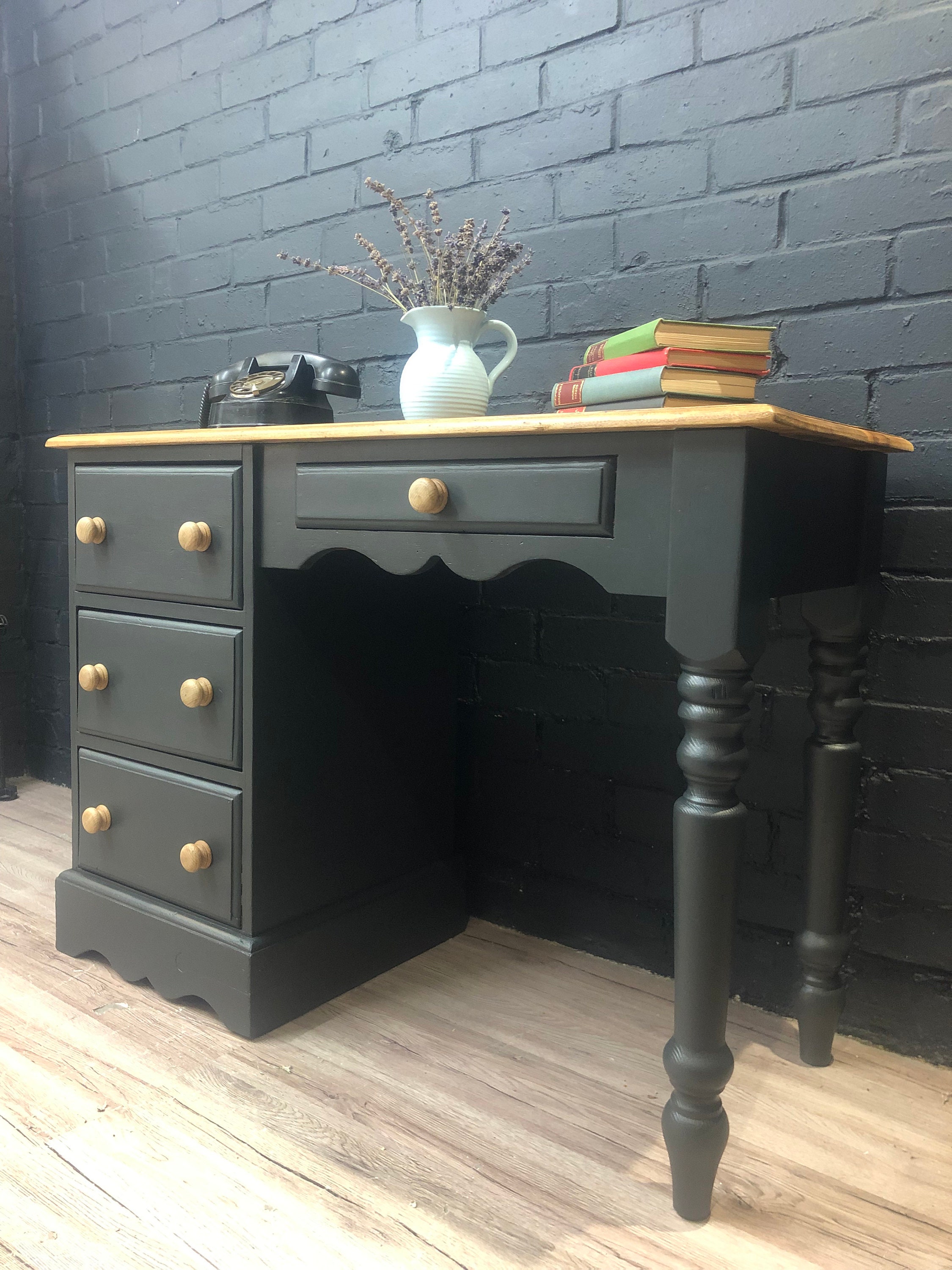 SOLD! Available for Commission - Black Upcycled Beautiful, Vintage Pine ...