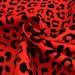 Red Leopard Fabric by the Yard, Black & Red Cheetah Animal Print Fabric ...