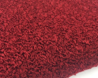 Red Boucle Fabric - Etsy