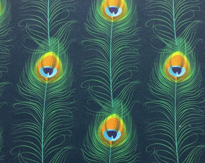 Aqua Peacock Upholstery Fabric Blue Peacock by Michaelzindell ...