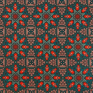 Turkish Upholstery Fabric by the Yard, Ornamental Contrast Ceramic ...