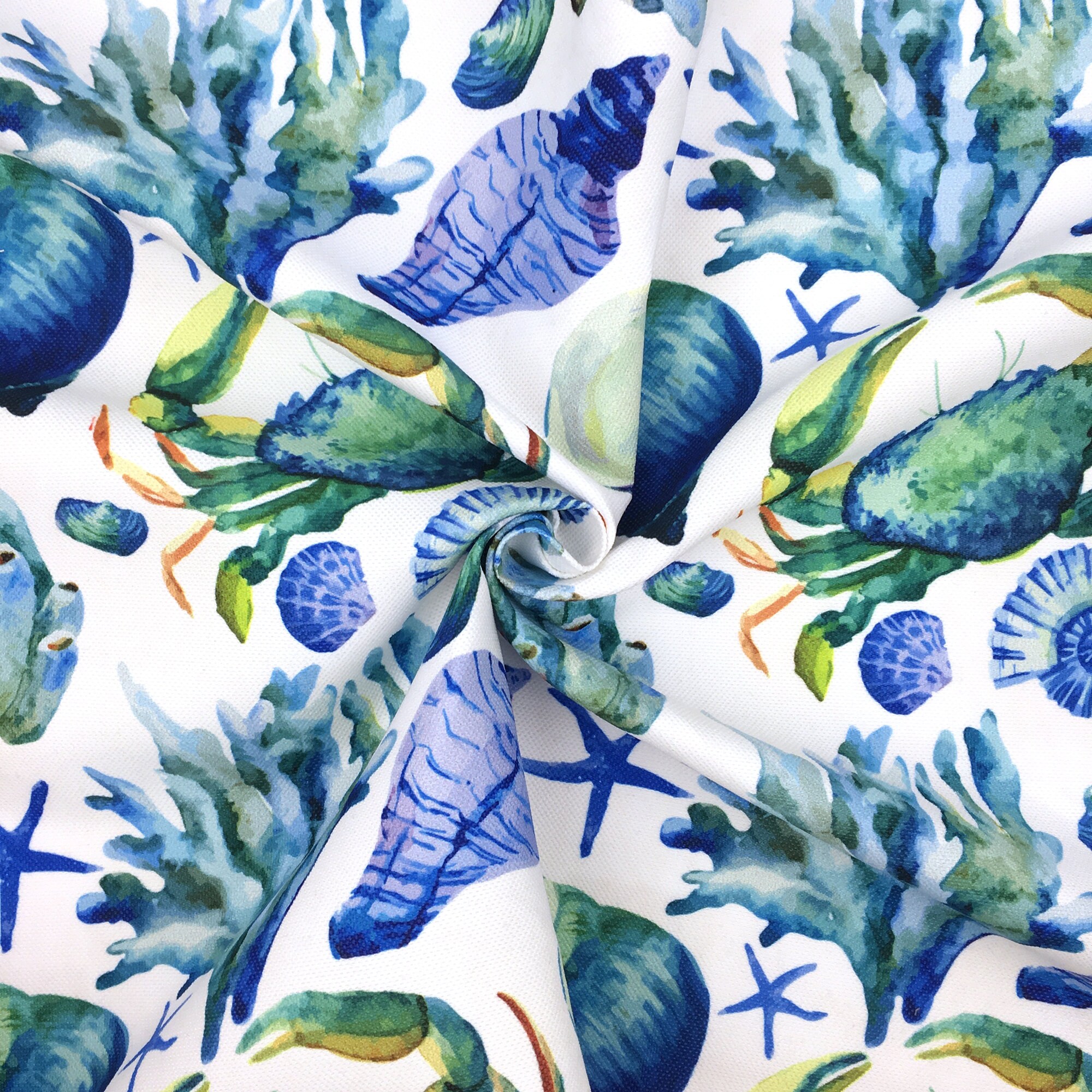 Nautical Watercolor Underwater Fabric Blue Under the Sea - Etsy