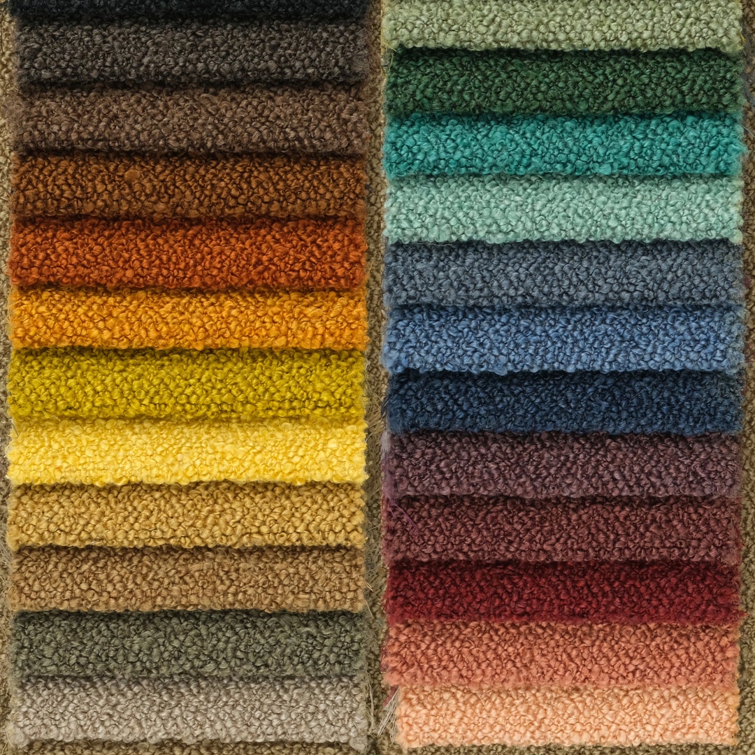 Boucle Upholstery Fabrics 37 Colors Ultra Heavy Bouclé Home Decor ...