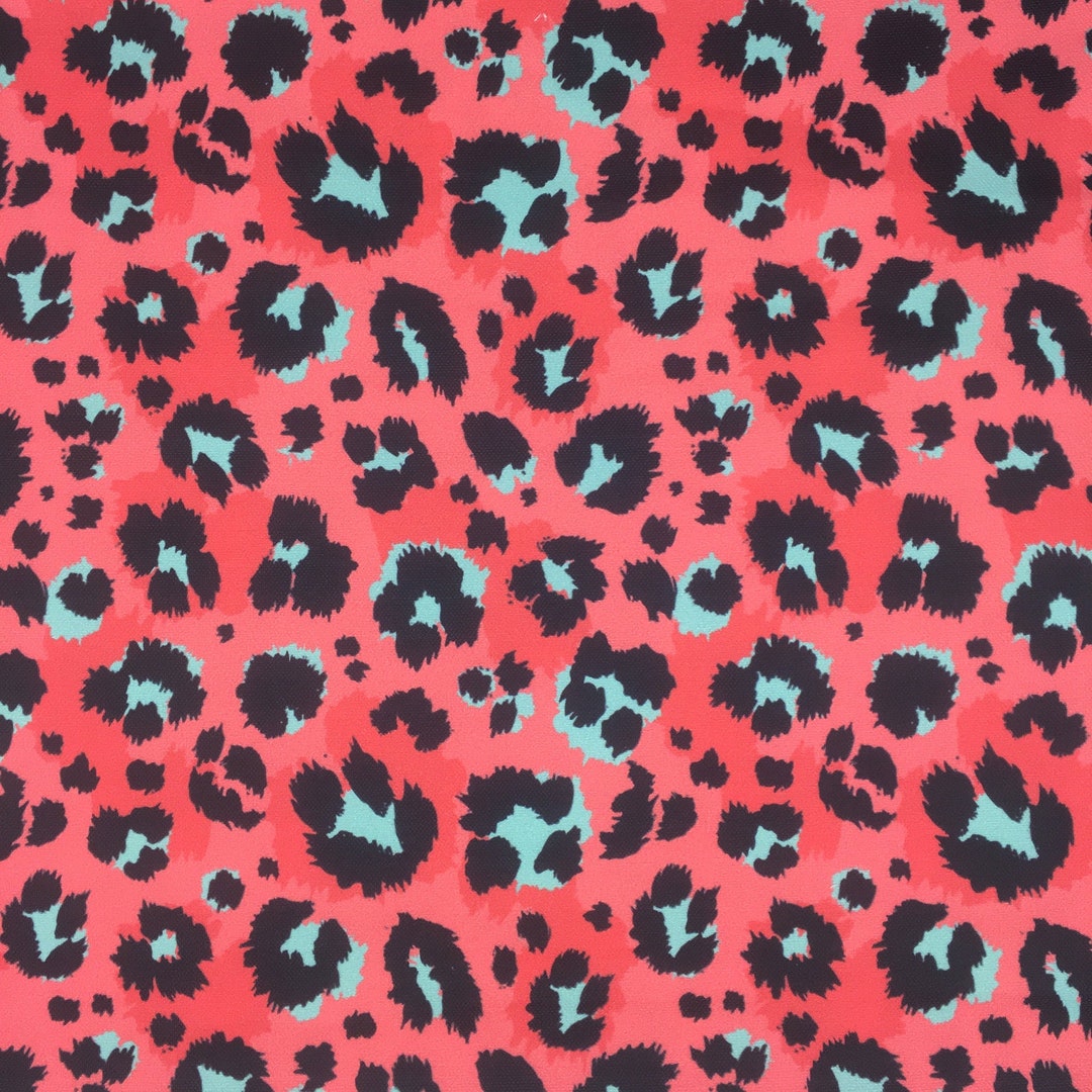 Red Leopard Print Fabric Cheetah Animal Print Home Decor Curtain ...