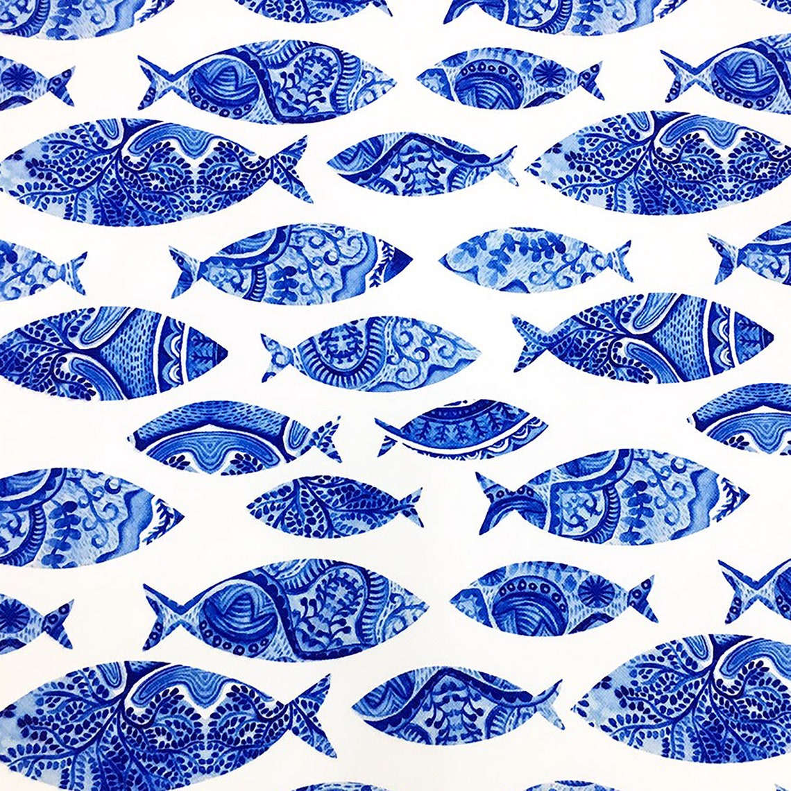 Fish Upholstery Fabric Watercolor Nautical Marine Fish Print - Etsy