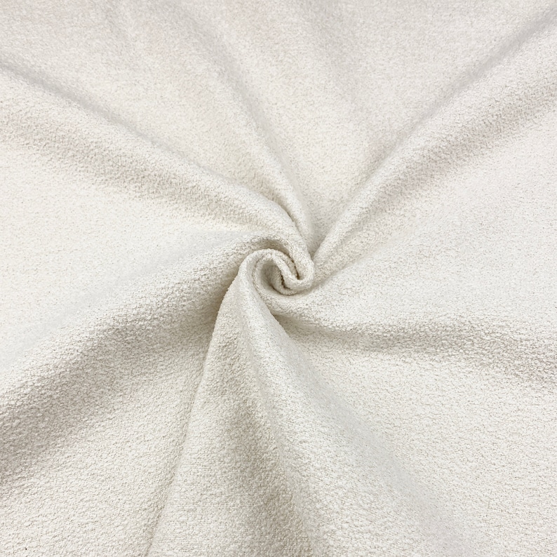 White Boucle Upholstery Fabric Textured Bouclé Home Textile - Etsy