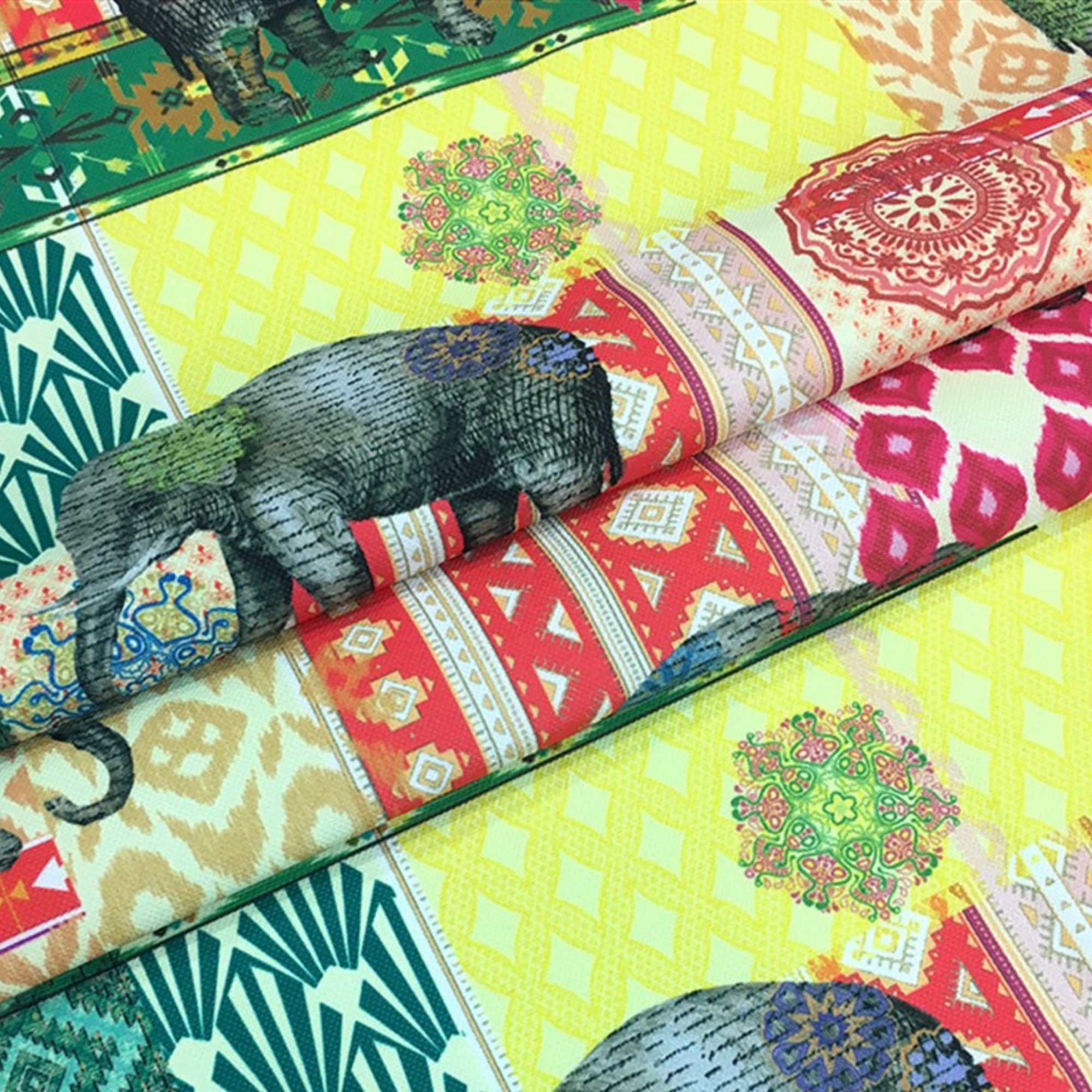 Indian Elephant Upholstery Fabric by the Yard Ethnic Bohemian - Etsy