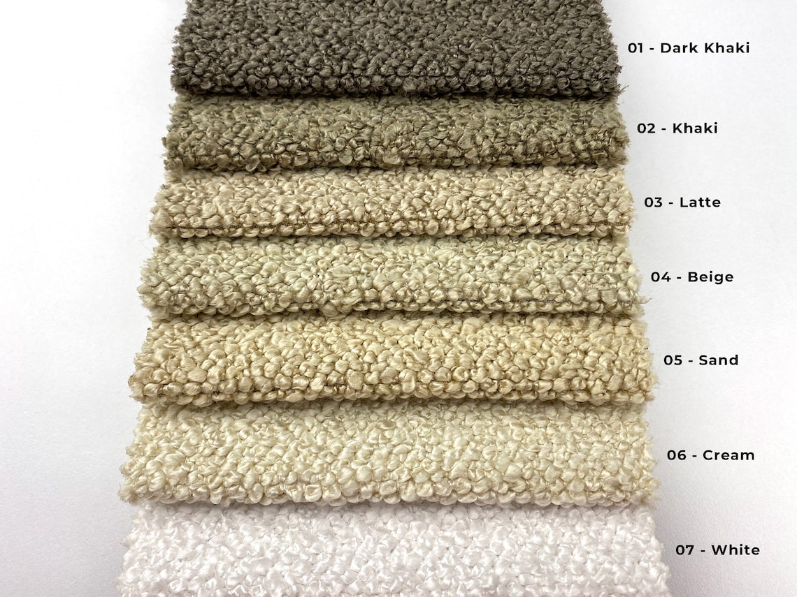 Boucle Upholstery Fabrics 37 Colors Ultra Heavy Bouclé - Etsy