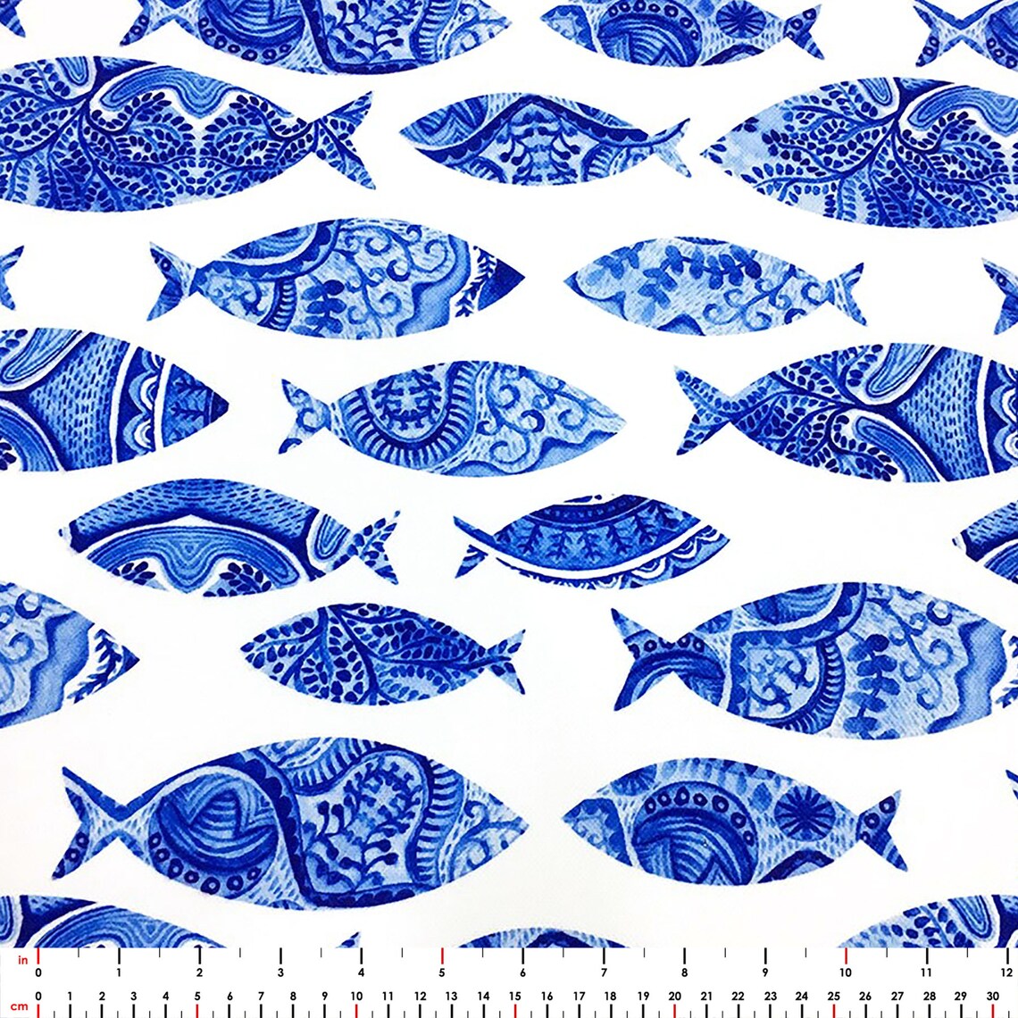 Fish Upholstery Fabric Watercolor Nautical Marine Fish Print - Etsy Canada