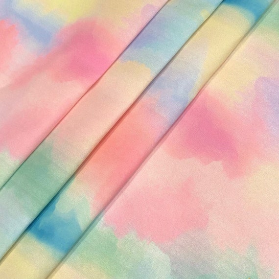 Pastel Rainbow Watercolor Fabric Boho Furniture Upholstery | Etsy