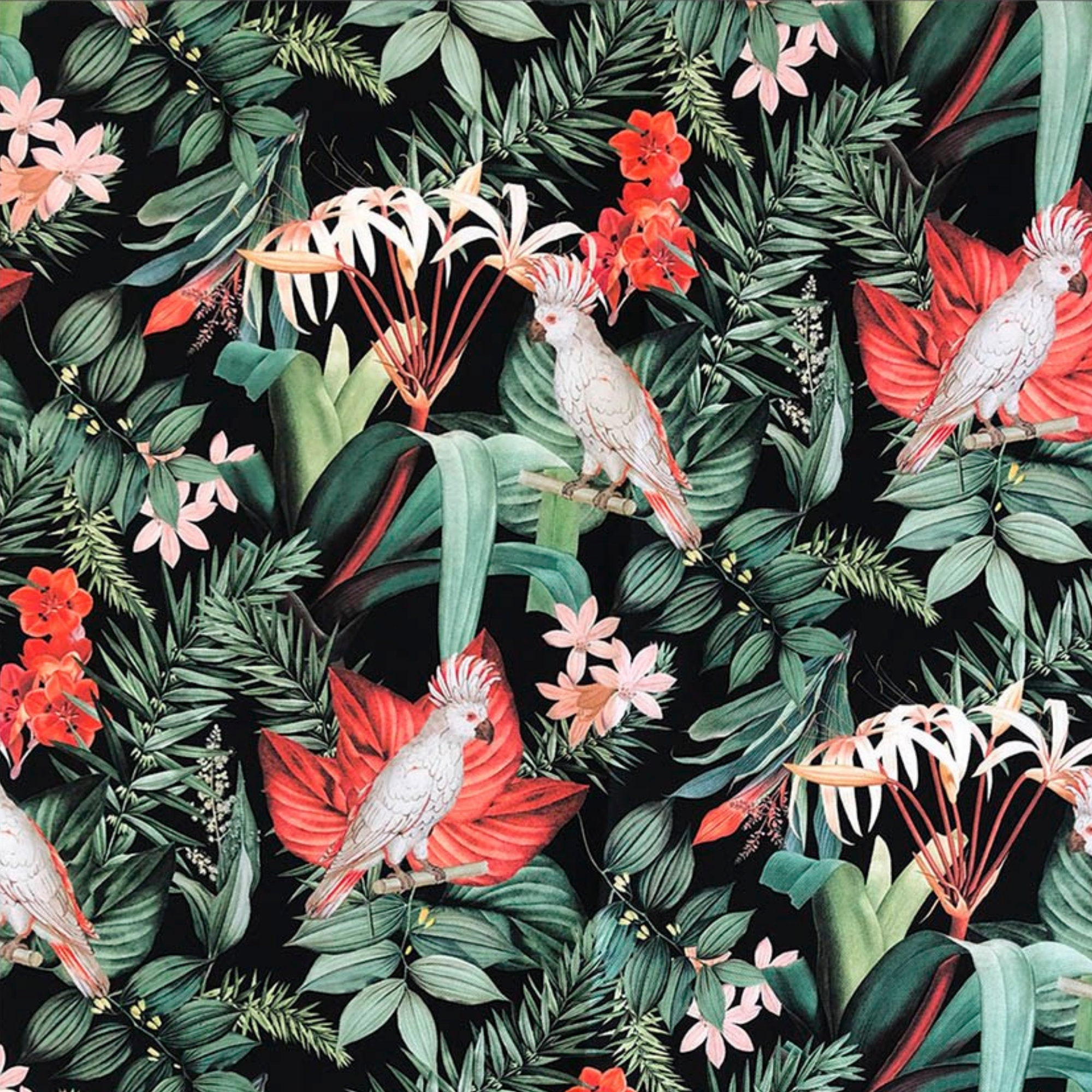 Tropical Fabric by the Yard Exotic Bird Parrot and Green - Etsy