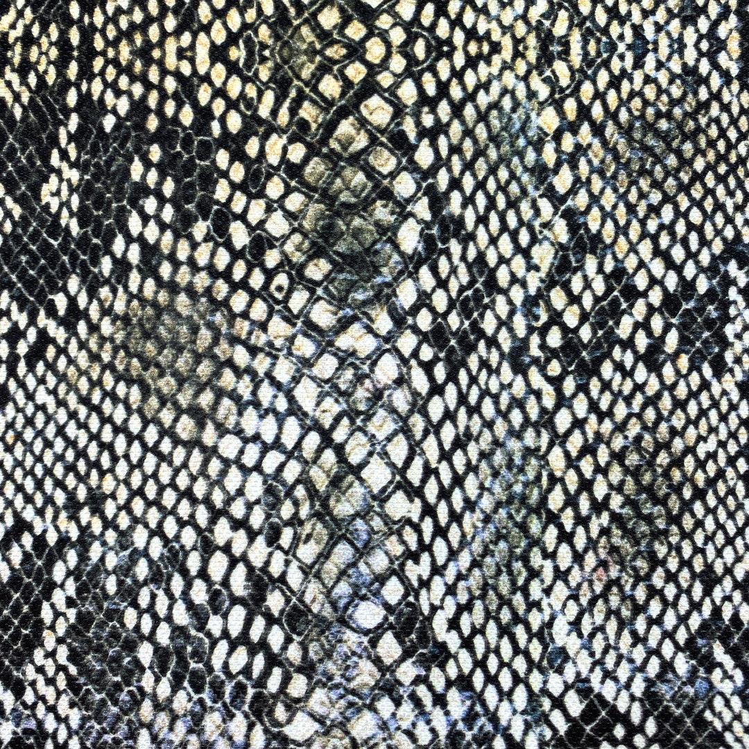 Snake Skin Fabric Grey Wild Snake Python Animal Print Home Textile ...