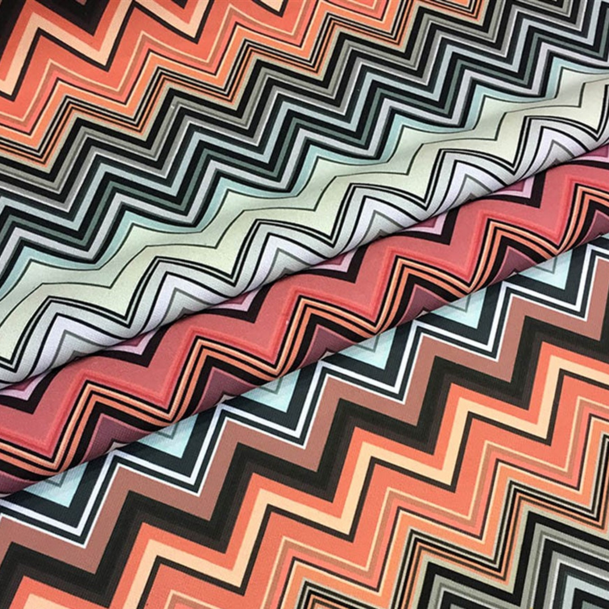 Chevron Upholstery Fabric by the Yard Pastel Colorful | Etsy