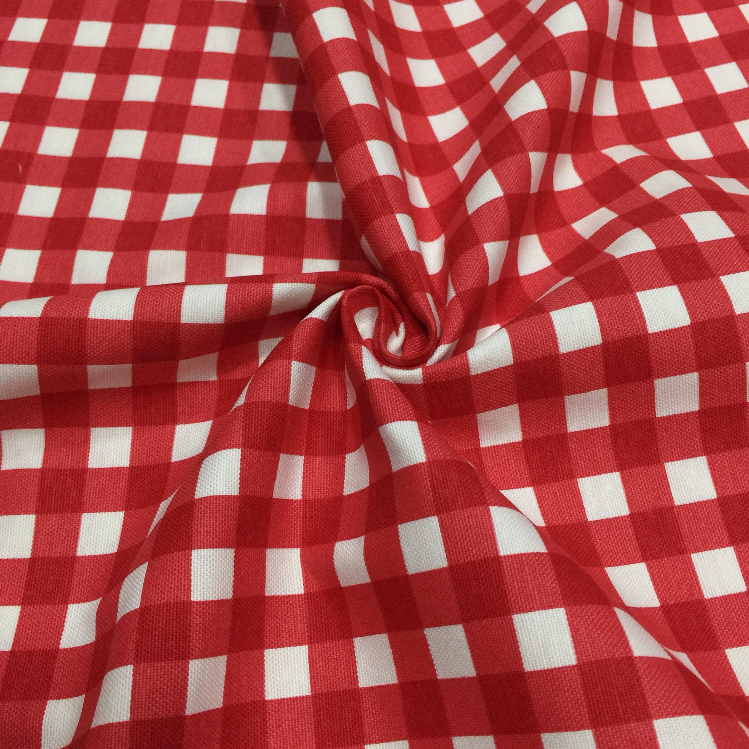 Italian Style Red Gingham Table Cloth Water Soil Repellent - Etsy